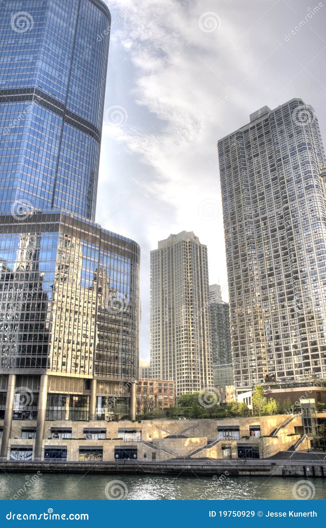 HDR of Chicago stock image. Image of clouds, blue, reflection - 19750929
