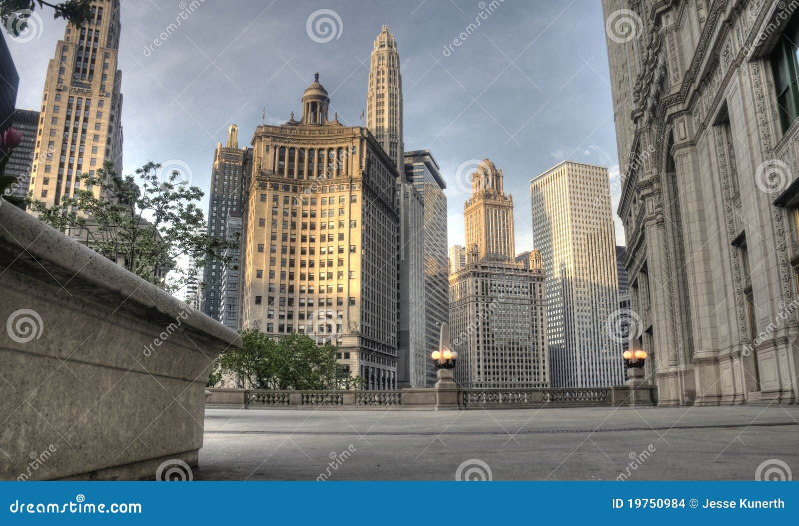 HDR of Chicago stock photo. Image of blue, concrete, downtown - 19750984