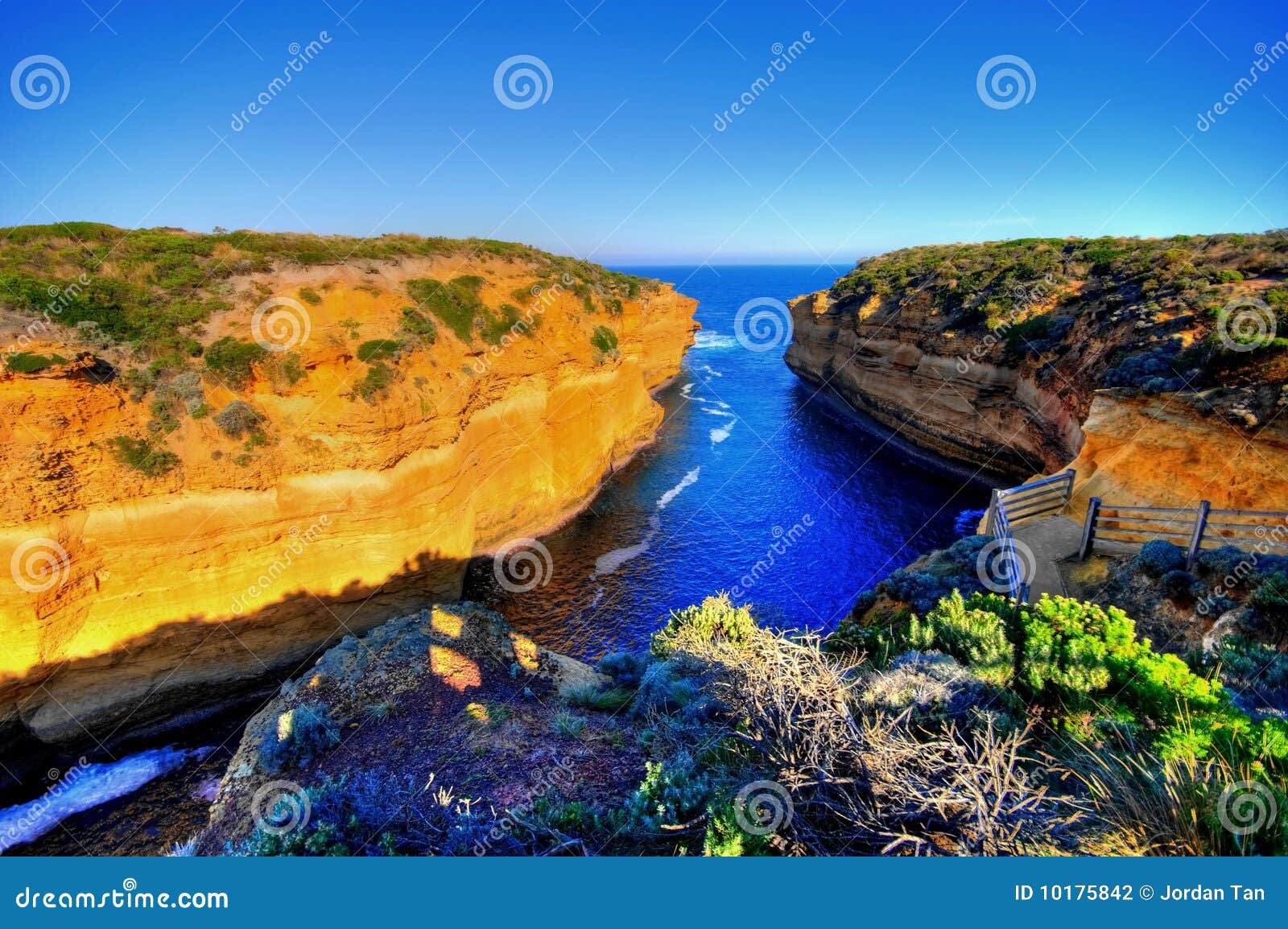 HDR of cliffs and bay stock photo. Image of dynamic, rock - 10175842