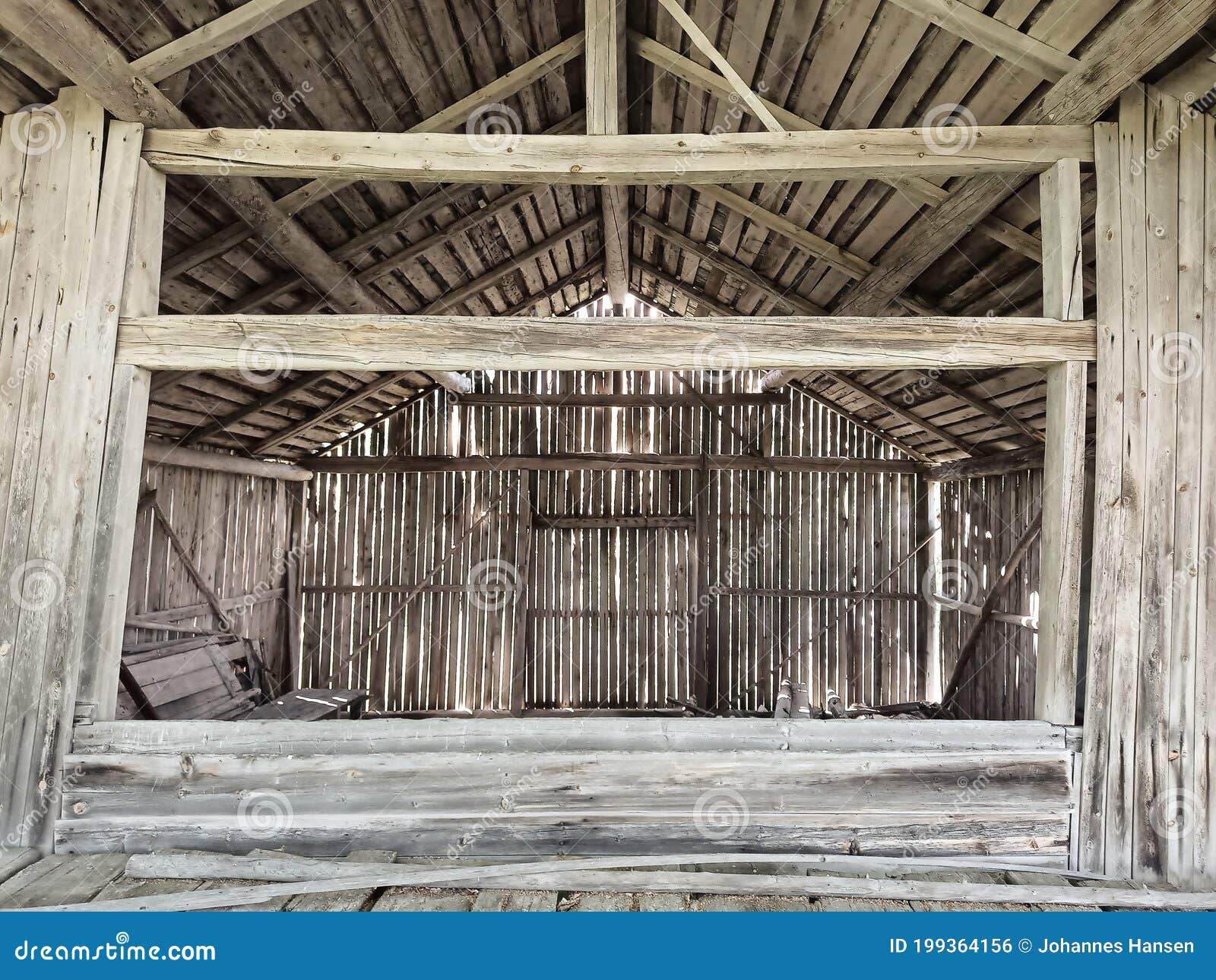 HDR Image Inside of an Old Barn Stock Photo - Image of vasterbottens ...
