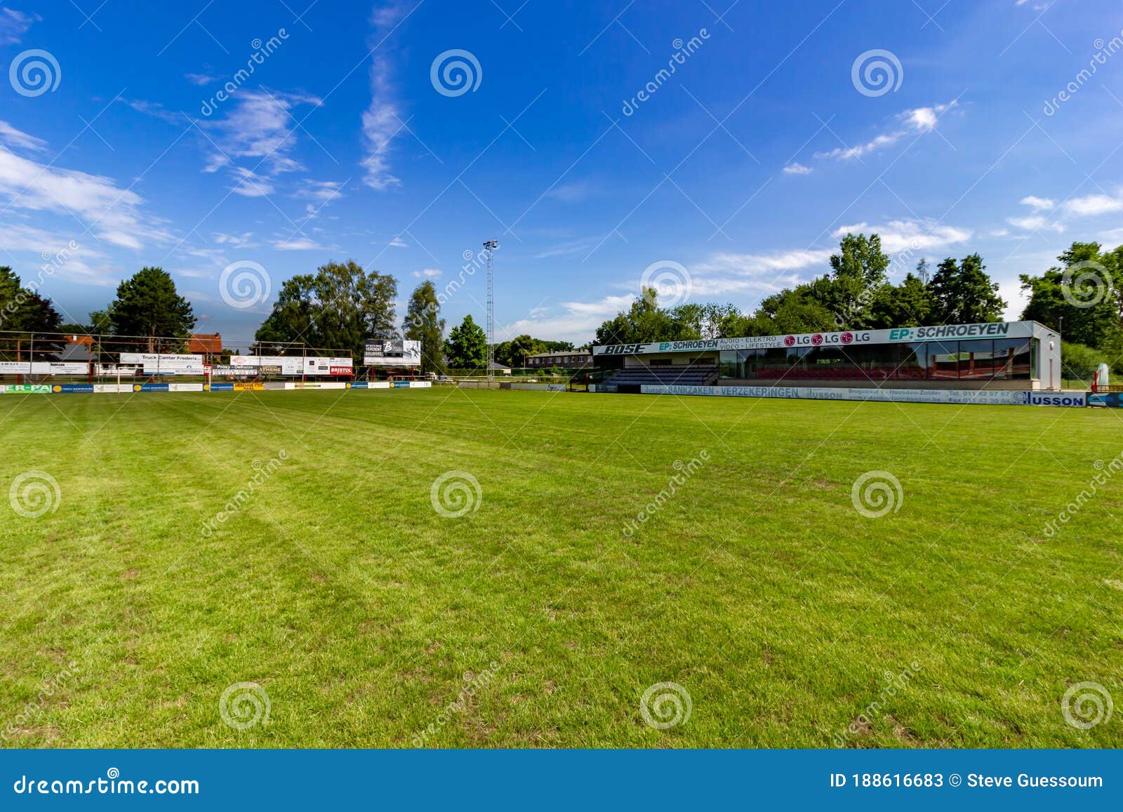 Hdr Image of Kvk Beringen Football Stadium Stock Image - Image of tree ...