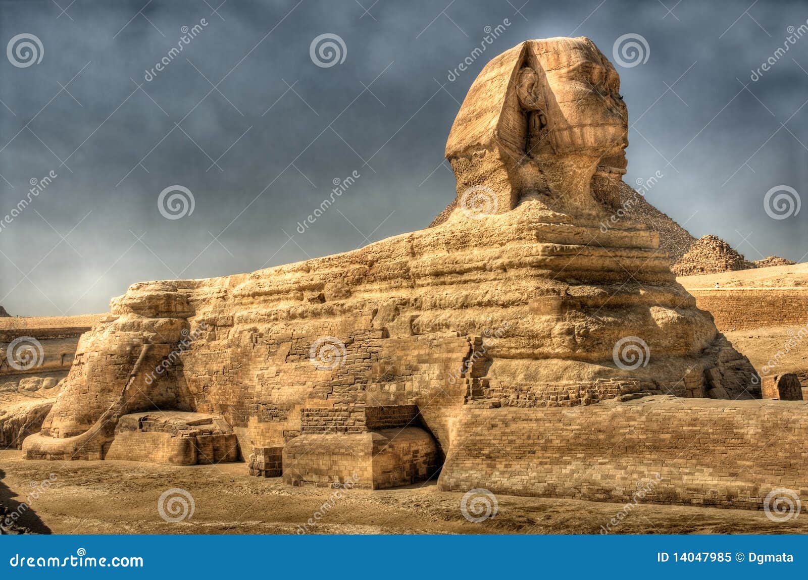 HDR Image of the Sphinx at Giza. Egypt. Stock Image - Image of face ...