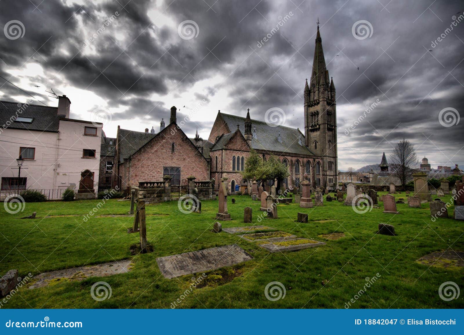 HDR of Inverness Cemetery stock image. Image of european - 18842047