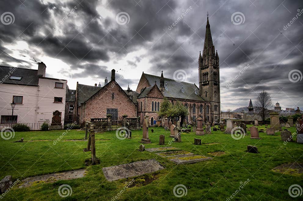 HDR of Inverness Cemetery stock image. Image of european - 18842047