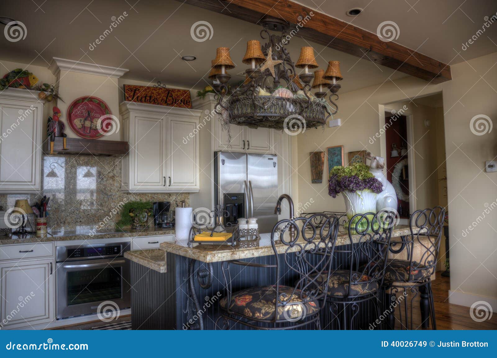 HDR of kitchen stock image. Image of area, granite, exposed - 40026749
