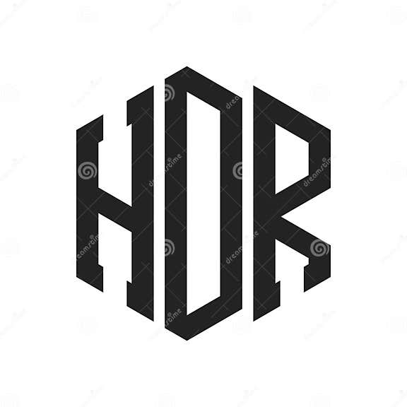 HDR Logo Design. Initial Letter HDR Monogram Logo Using Hexagon Shape ...