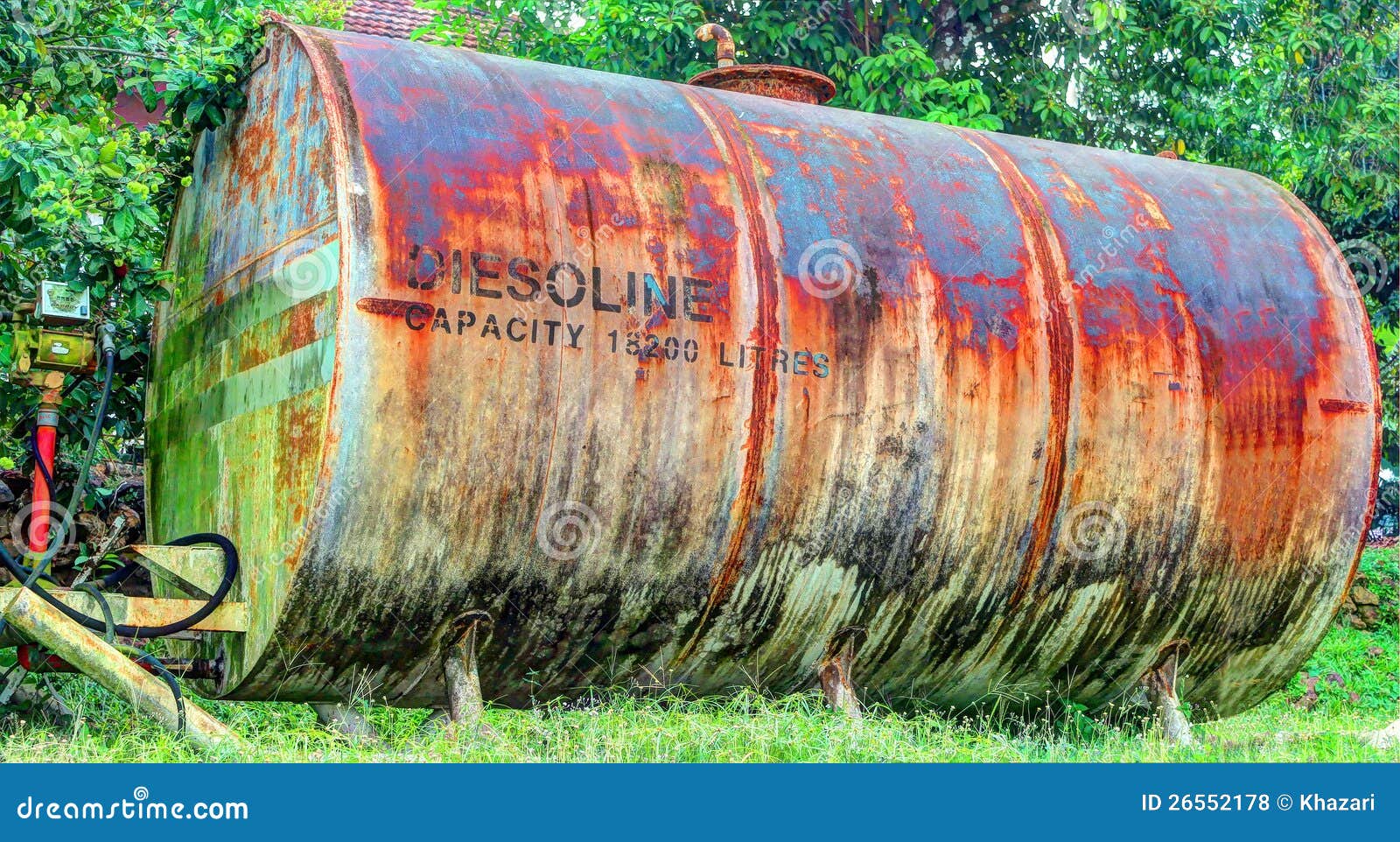 HDR-old gasoline tank stock photo. Image of rust, classic - 26552178