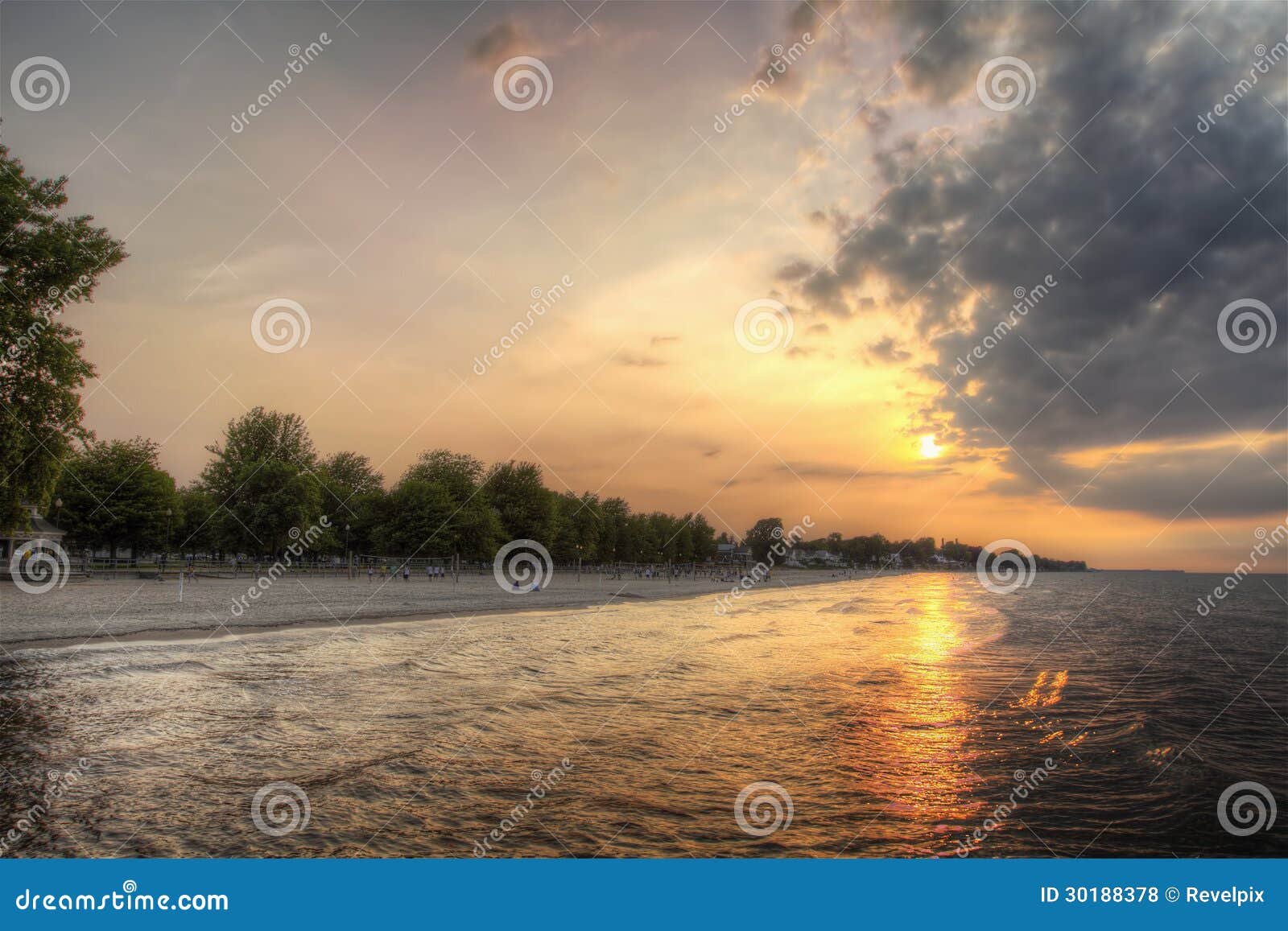 Beach Sunset HDR stock photo. Image of lake, shoreline - 30188378