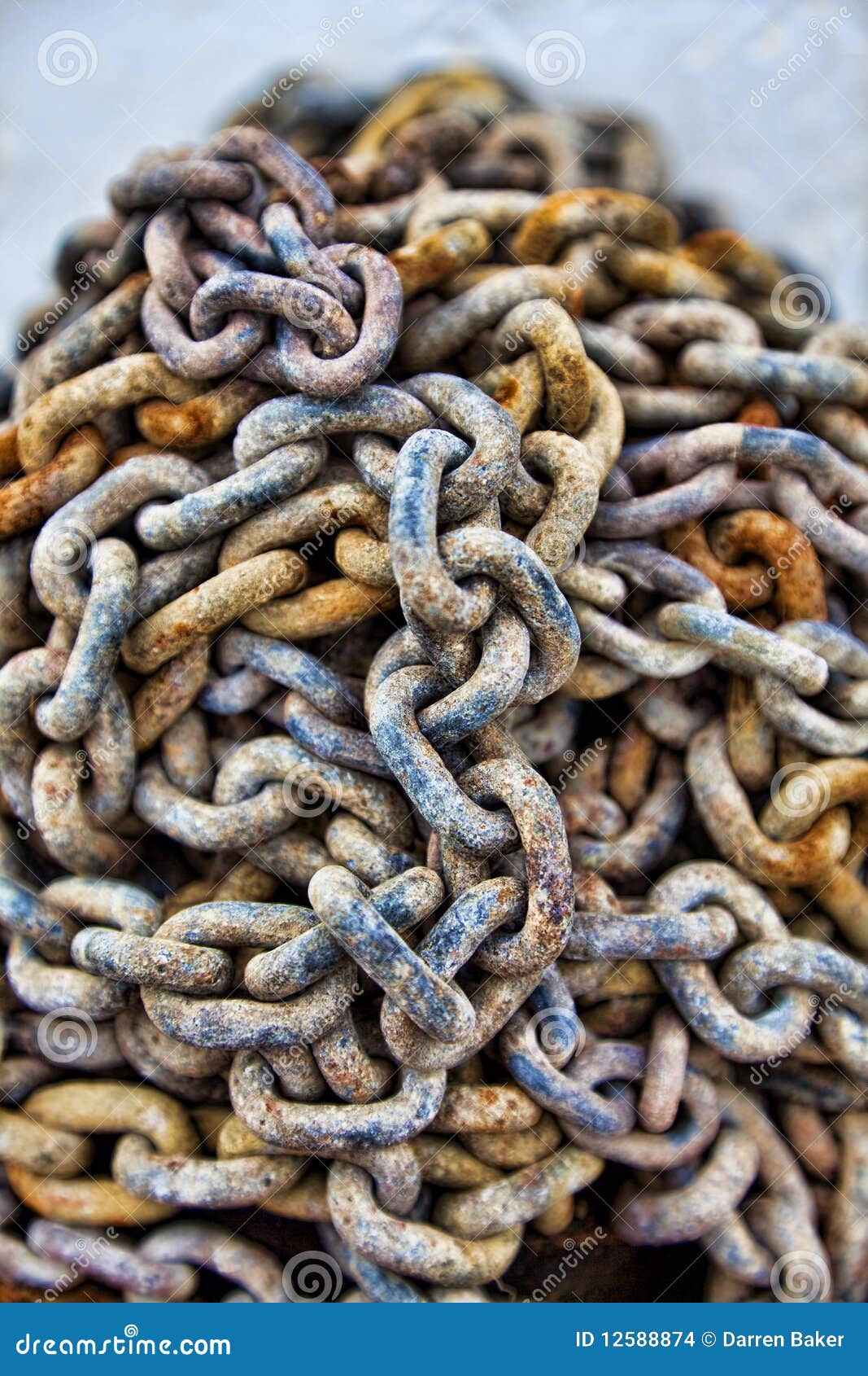 HDR Photograph of Rusty Chains Stock Photo - Image of safety, chain ...
