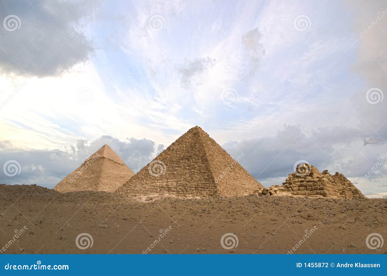 HDR pyramids stock photo. Image of egypt, history, geometry - 1455872