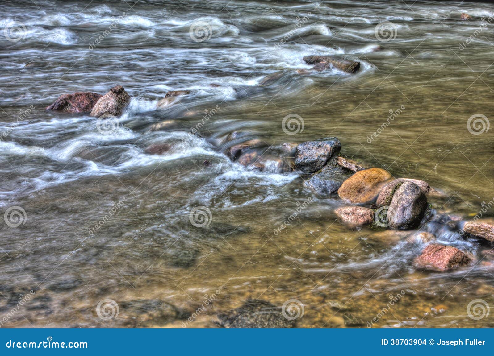 HDR of River Rapids. stock photo. Image of rapids, morning - 38703904