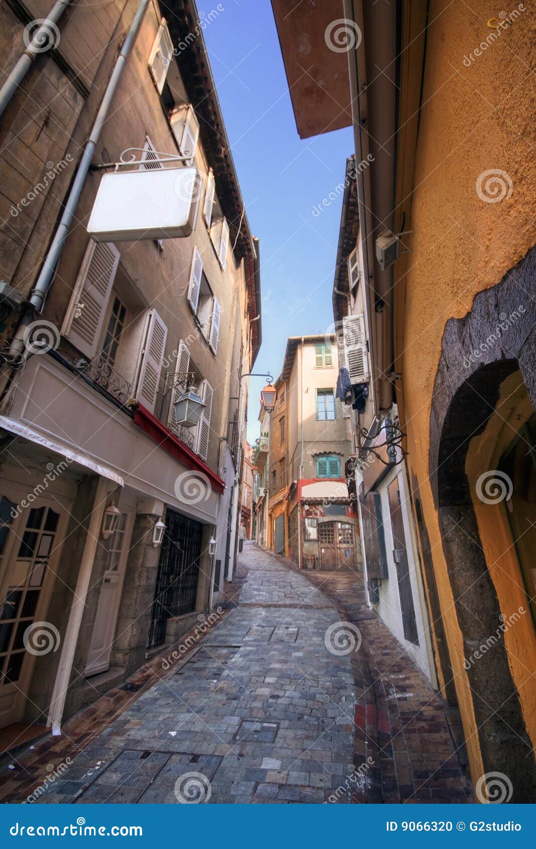 HDR Rue St. Antoine stock photo. Image of cannes, street - 9066320