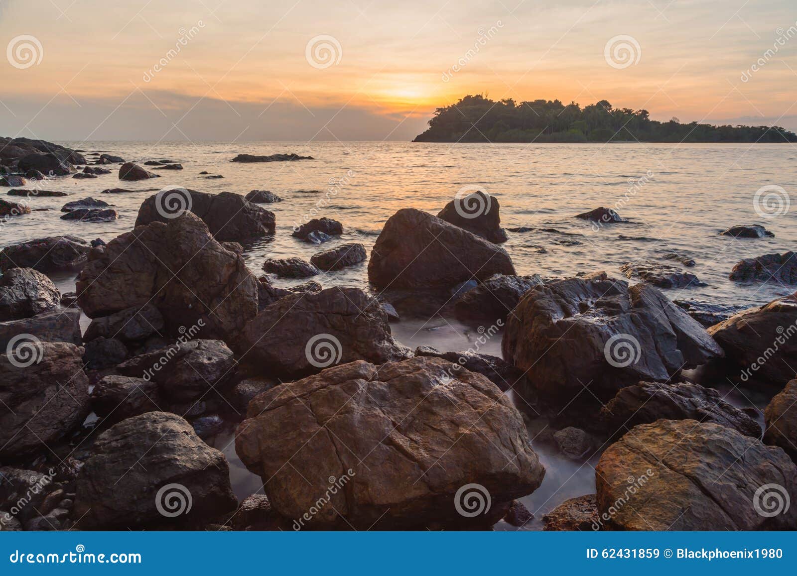 HDR sea beach at sunset stock image. Image of bright - 62431859