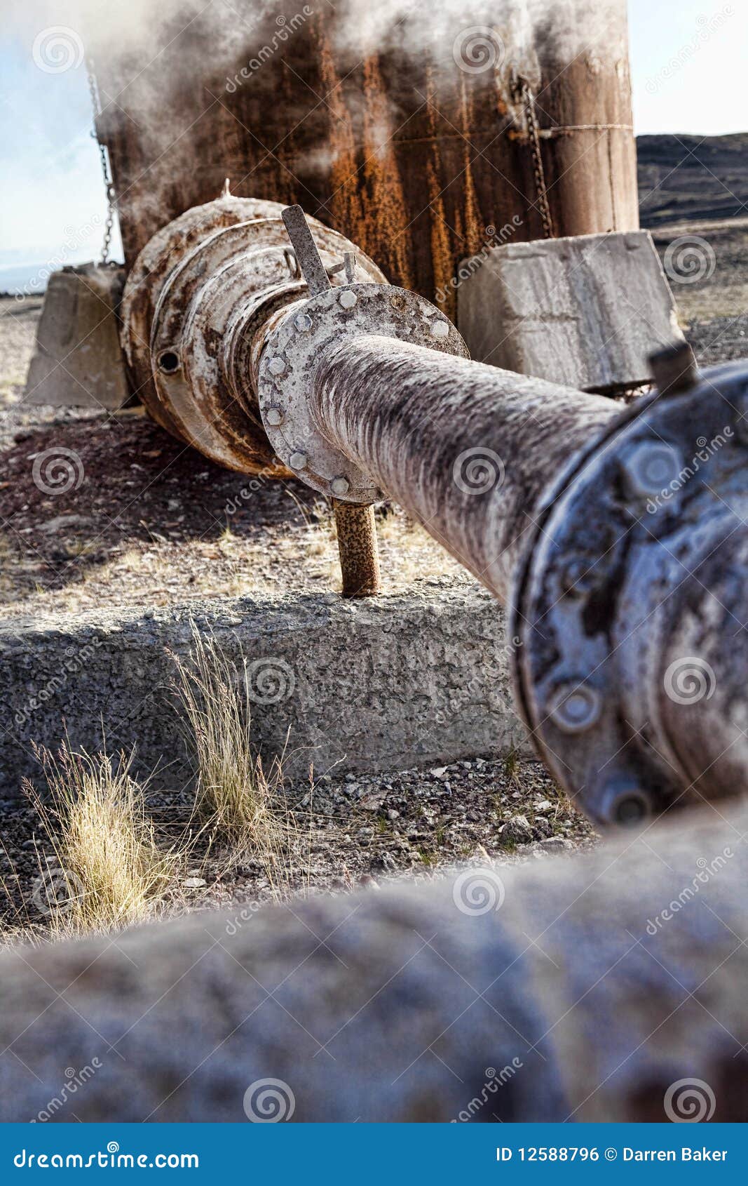 HDR Shot of Rusting Industrial Pipes and Pipelines Stock Photo - Image ...