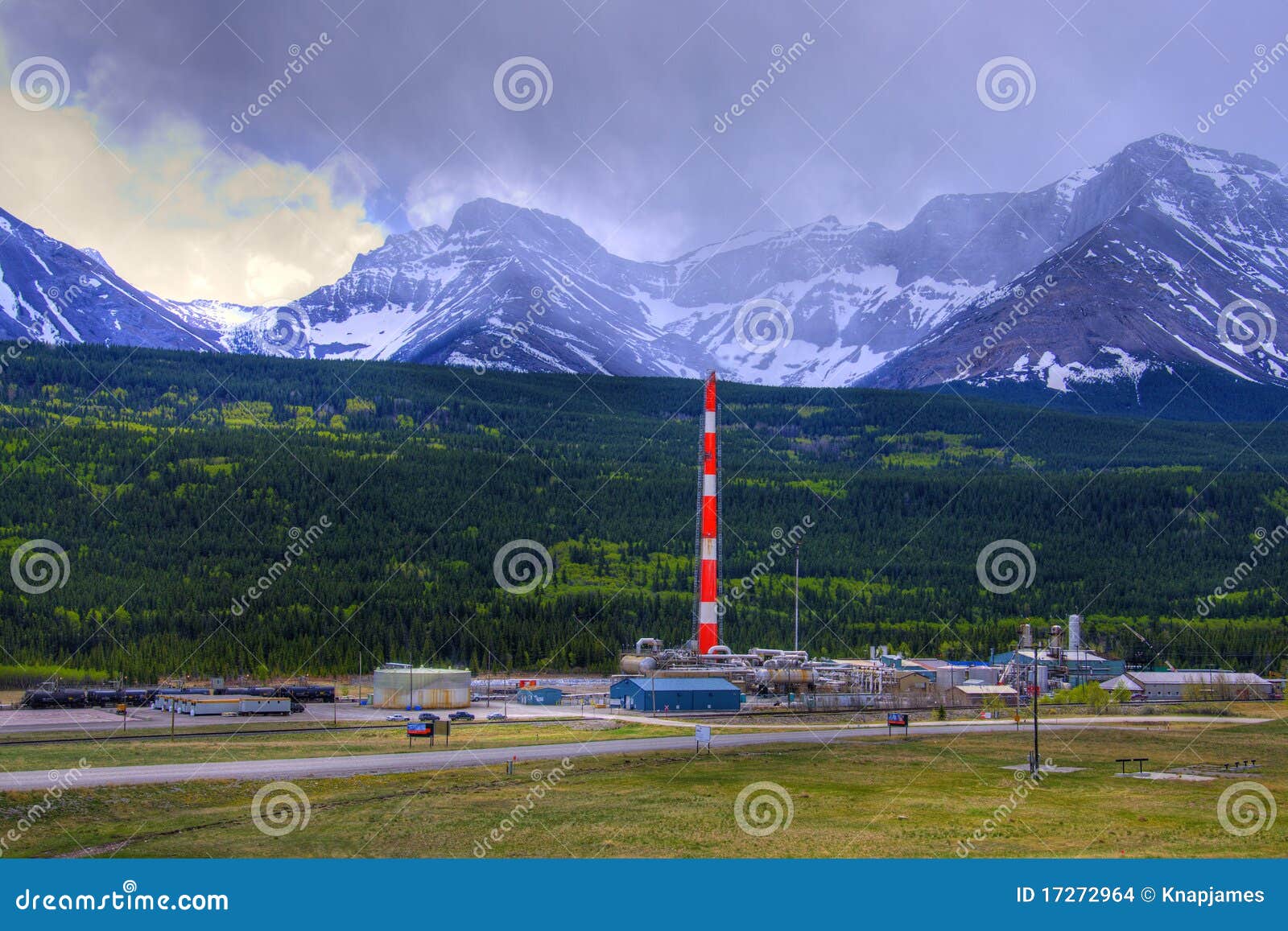 HDR Sour Gas Plant stock photo. Image of mountain, grass - 17272964