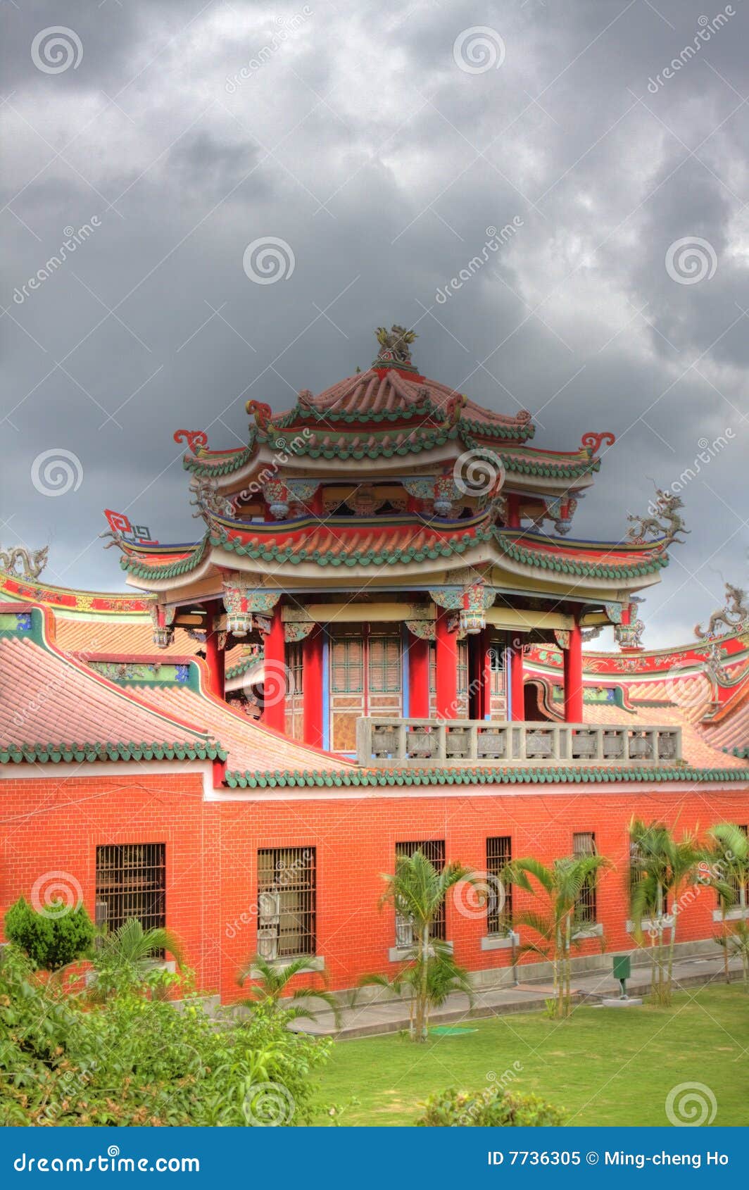 HDR Traditional Temple in Taiwan Stock Image - Image of religion, tile ...