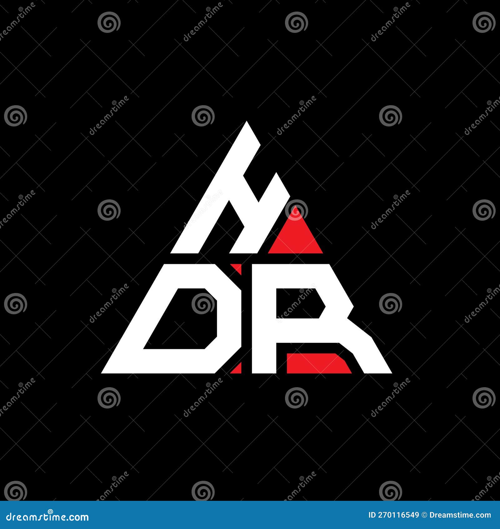 HDR Triangle Letter Logo Design with Triangle Shape. HDR Triangle Logo ...