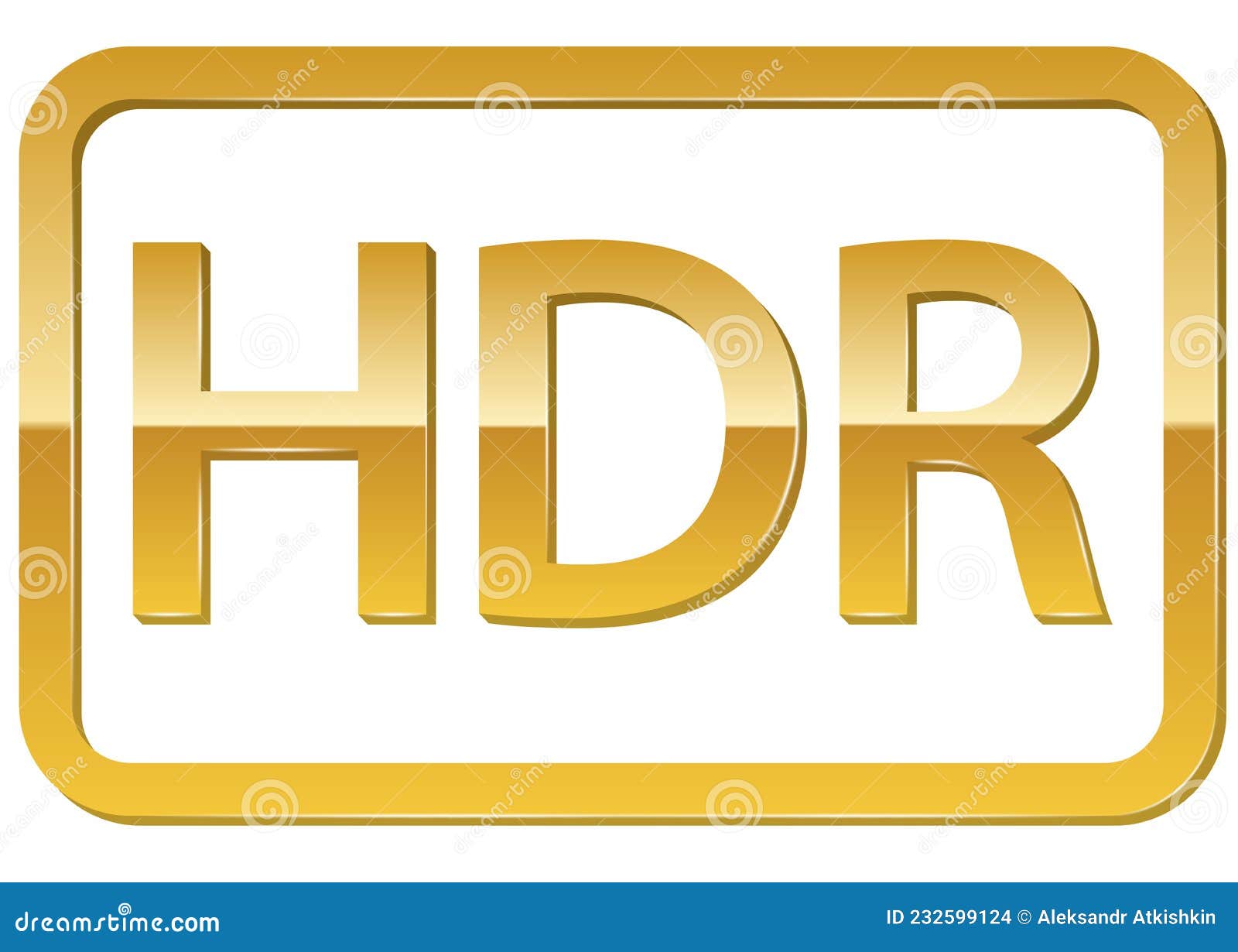 HDR UHD Icon stock vector. Illustration of symbol, hdtv - 232599124