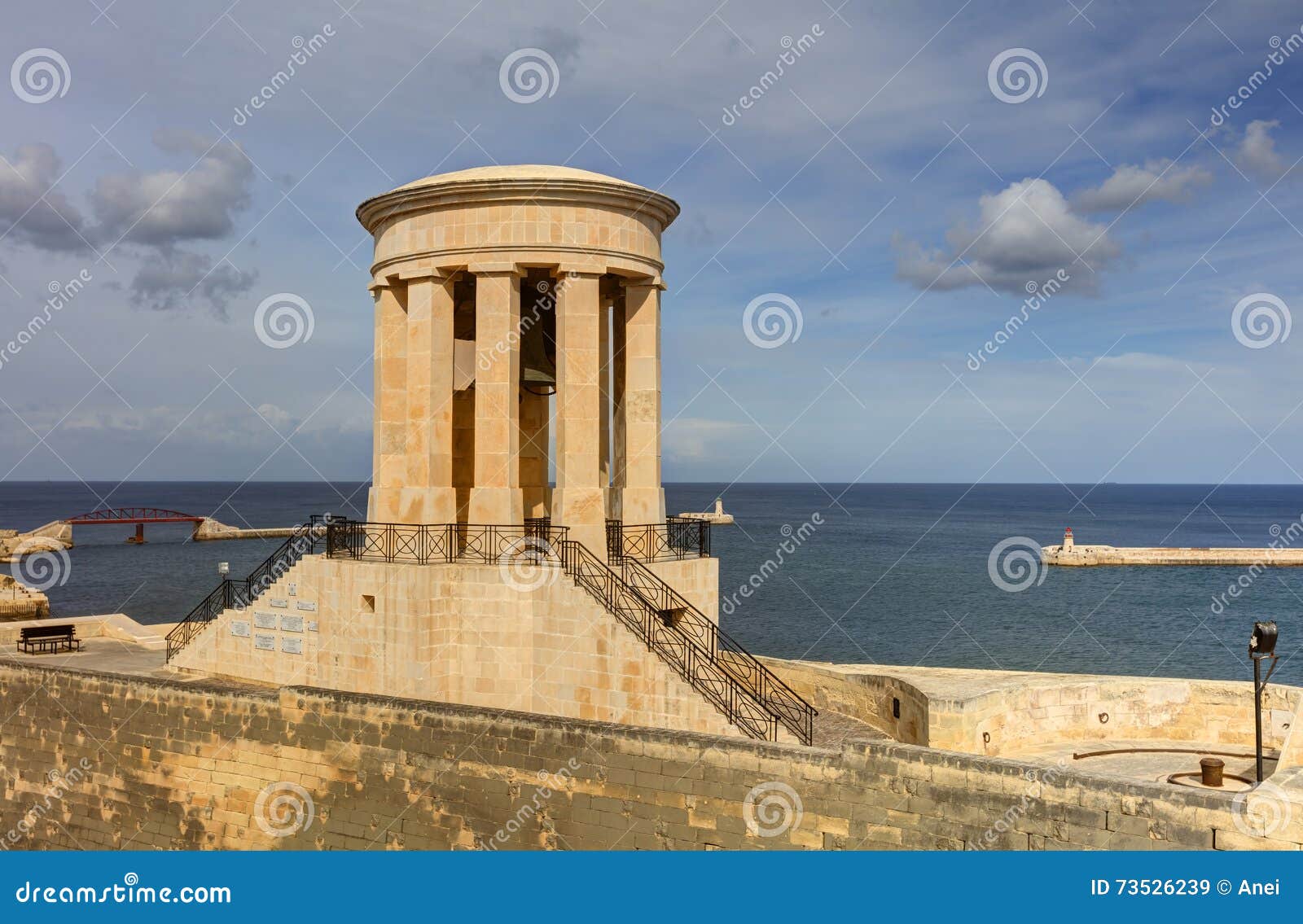 HDR View on the Bell Tower of Siege Bell Memorial in Valletta, Malta ...