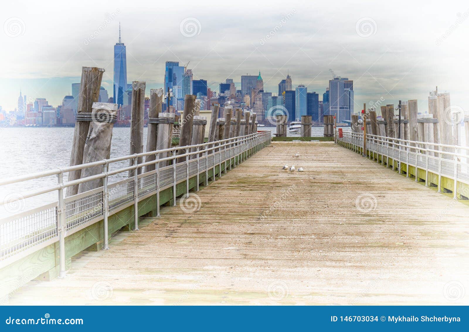 HDR View of Lower Manhattan Stock Photo - Image of freedom, state ...