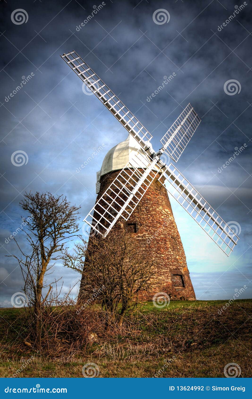 HDR Windmill stock photo. Image of exterior, windmill - 13624992