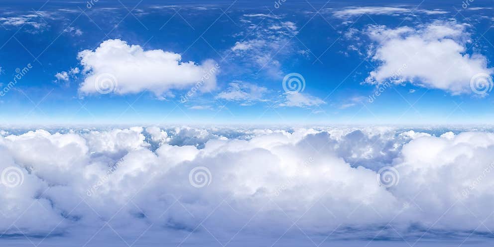 HDRI into the Clouds Equirectangular Panorama 21 Stock Illustration ...