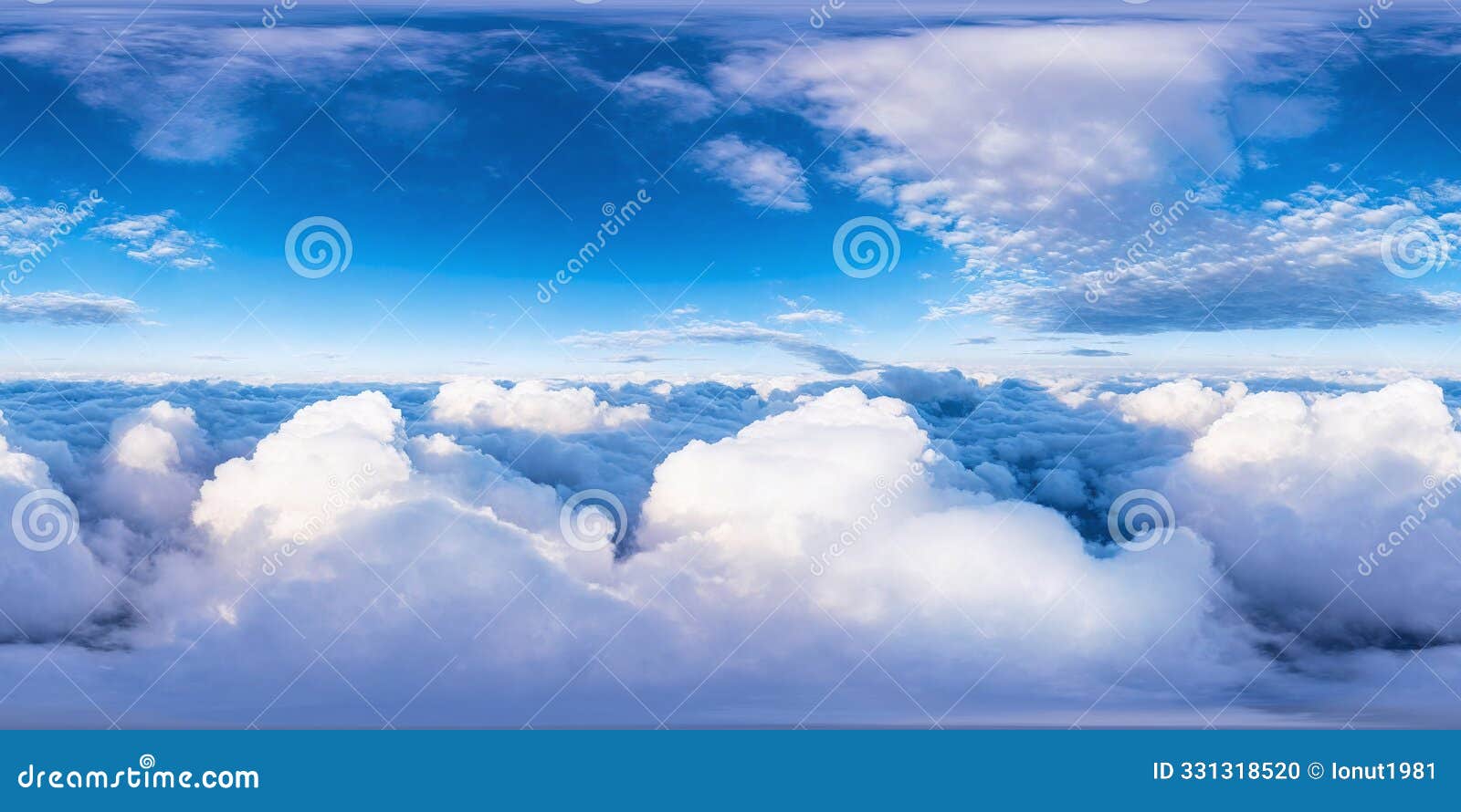 HDRI into the Clouds Equirectangular Panorama 24 Stock Illustration ...