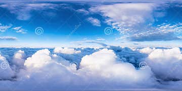 HDRI into the Clouds Equirectangular Panorama 24 Stock Illustration ...