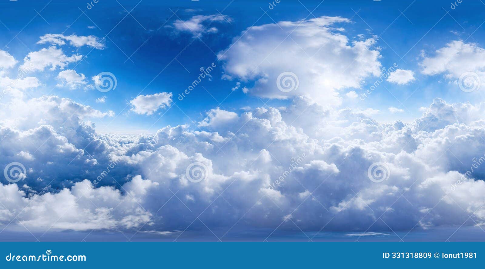 HDRI into the Clouds Equirectangular Panorama 16 Stock Illustration ...