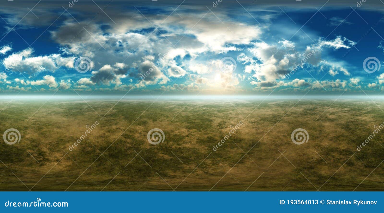 Panorama of the Landscape. HDRI Stock Illustration - Illustration of ...