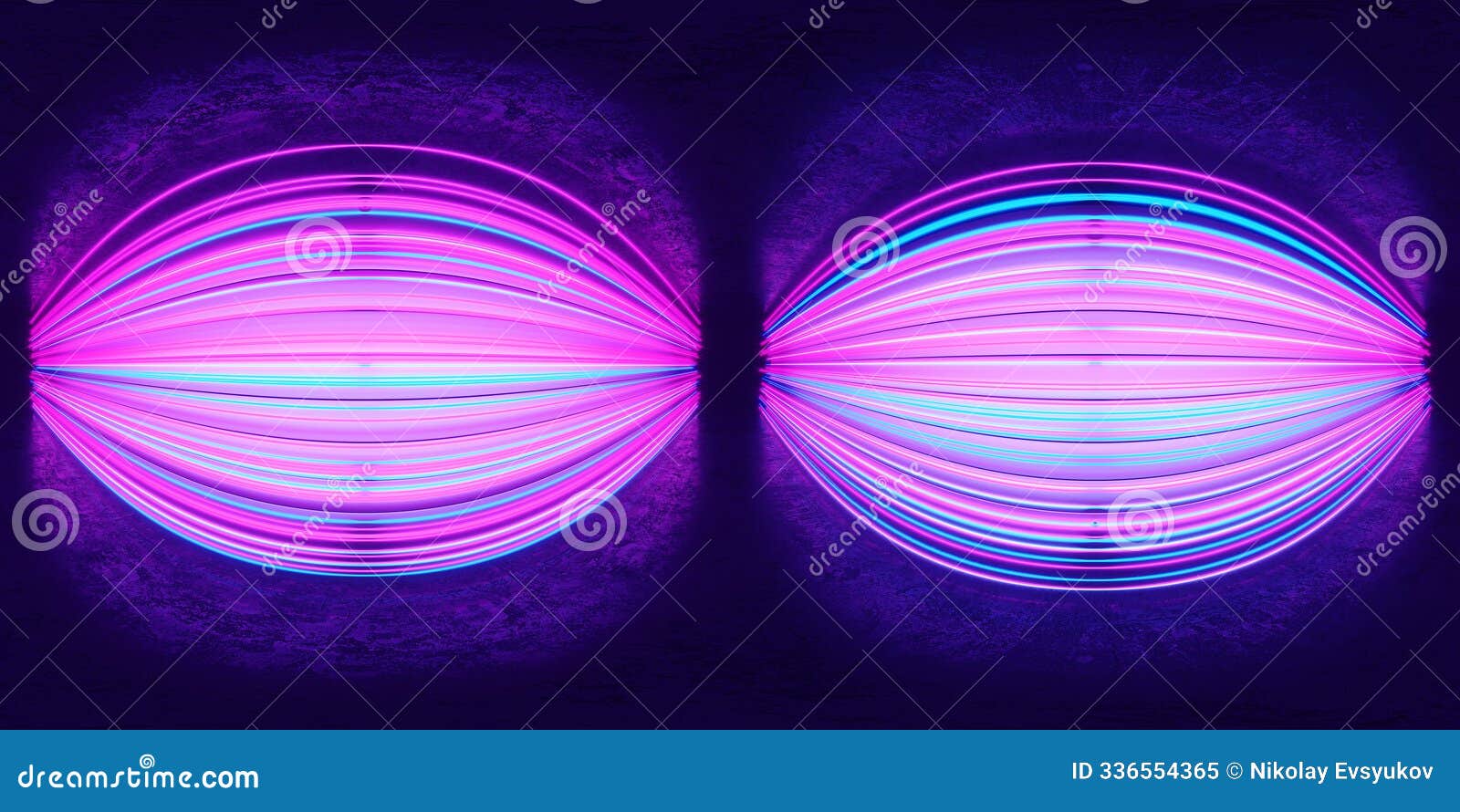 HDRI. Glowing Neon Lines. Full Spherical Panorama 360 Degrees. 3D ...
