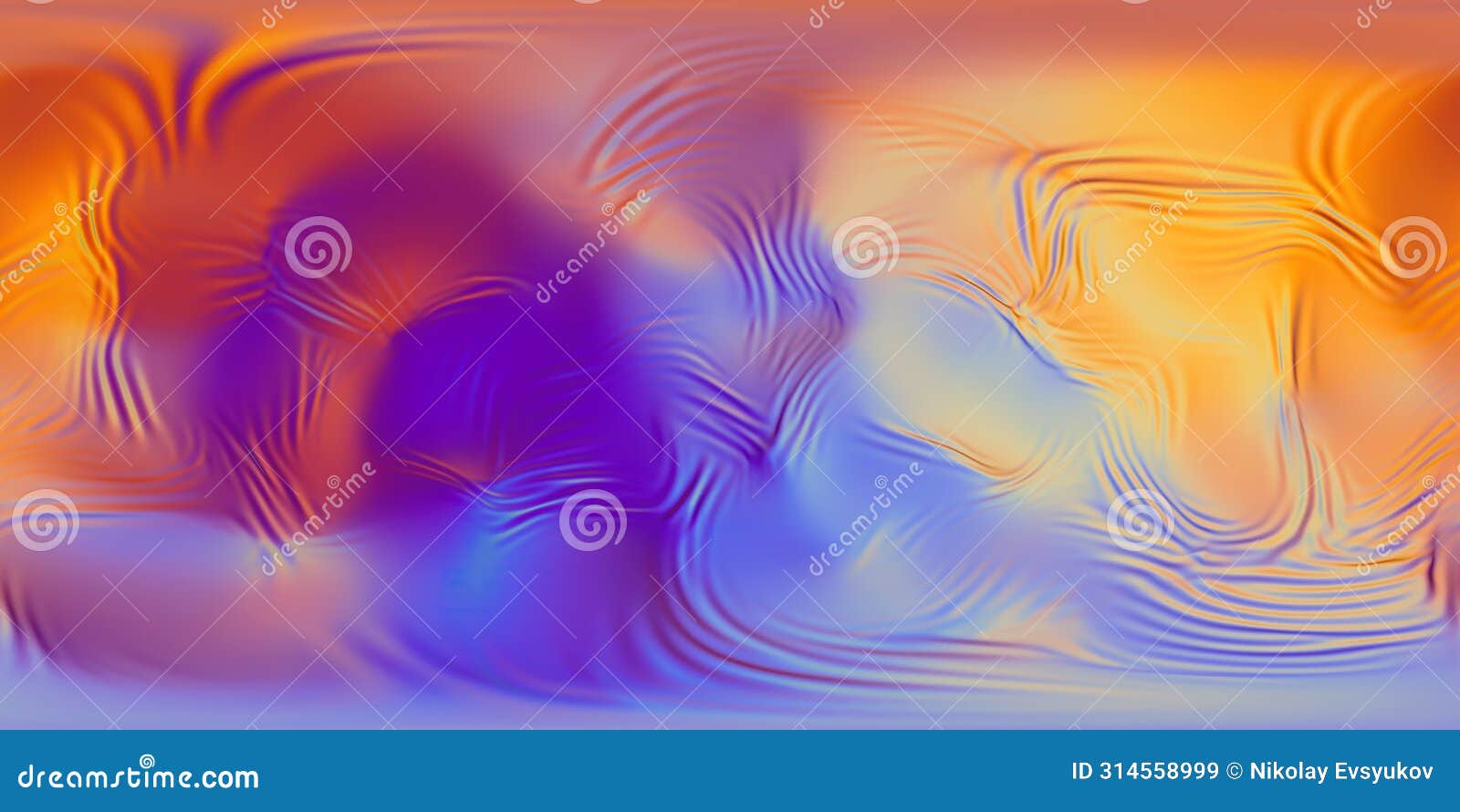 HDRI. Gradient Waves, Iridescent Chrome Wavy Surface. Full Spherical ...