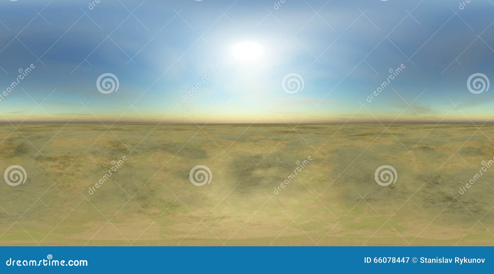HDRI High Resolution Map, Sun Over the Desert Stock Illustration ...
