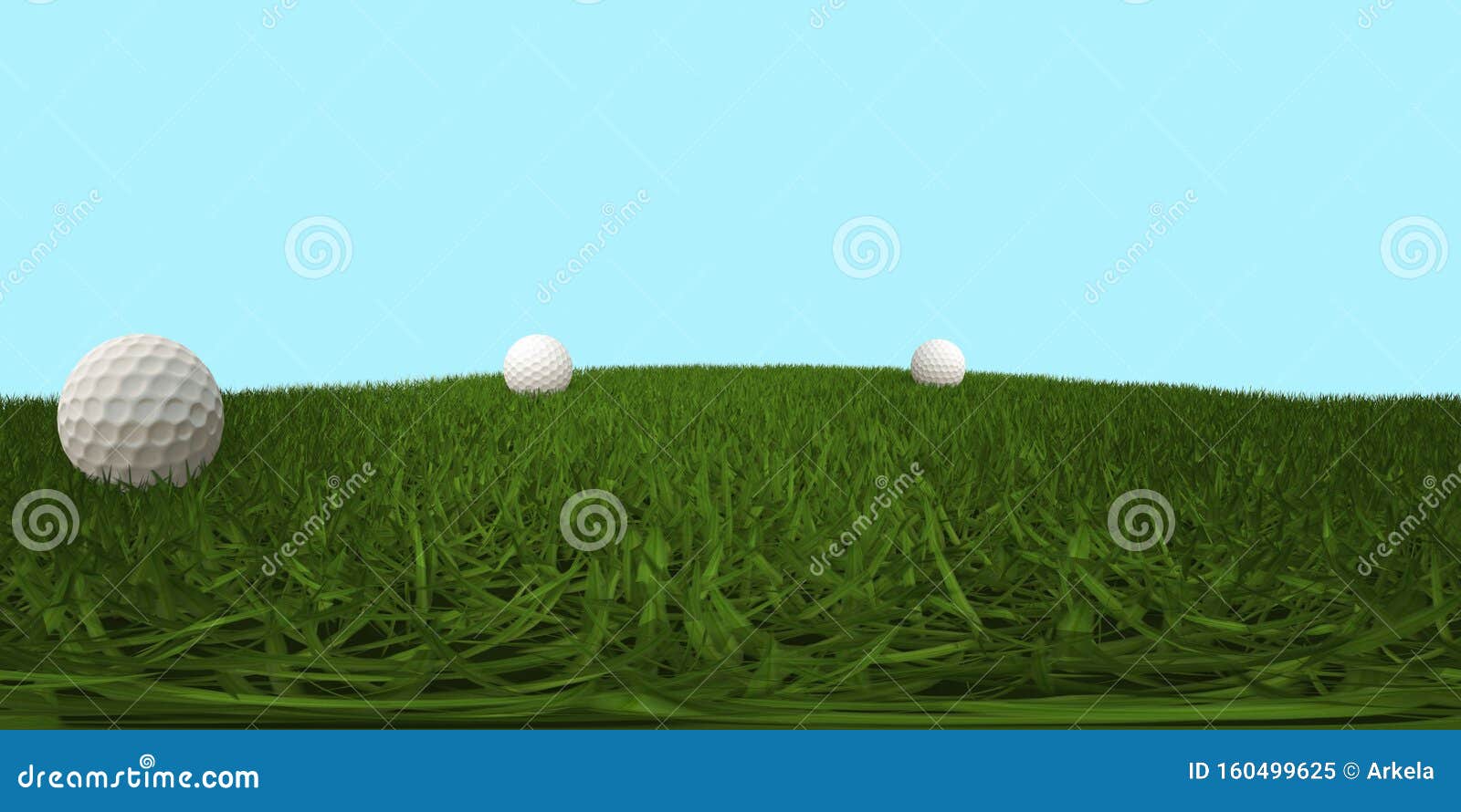 HDRI Map with Golf Balls. 3D Illustration Stock Illustration ...