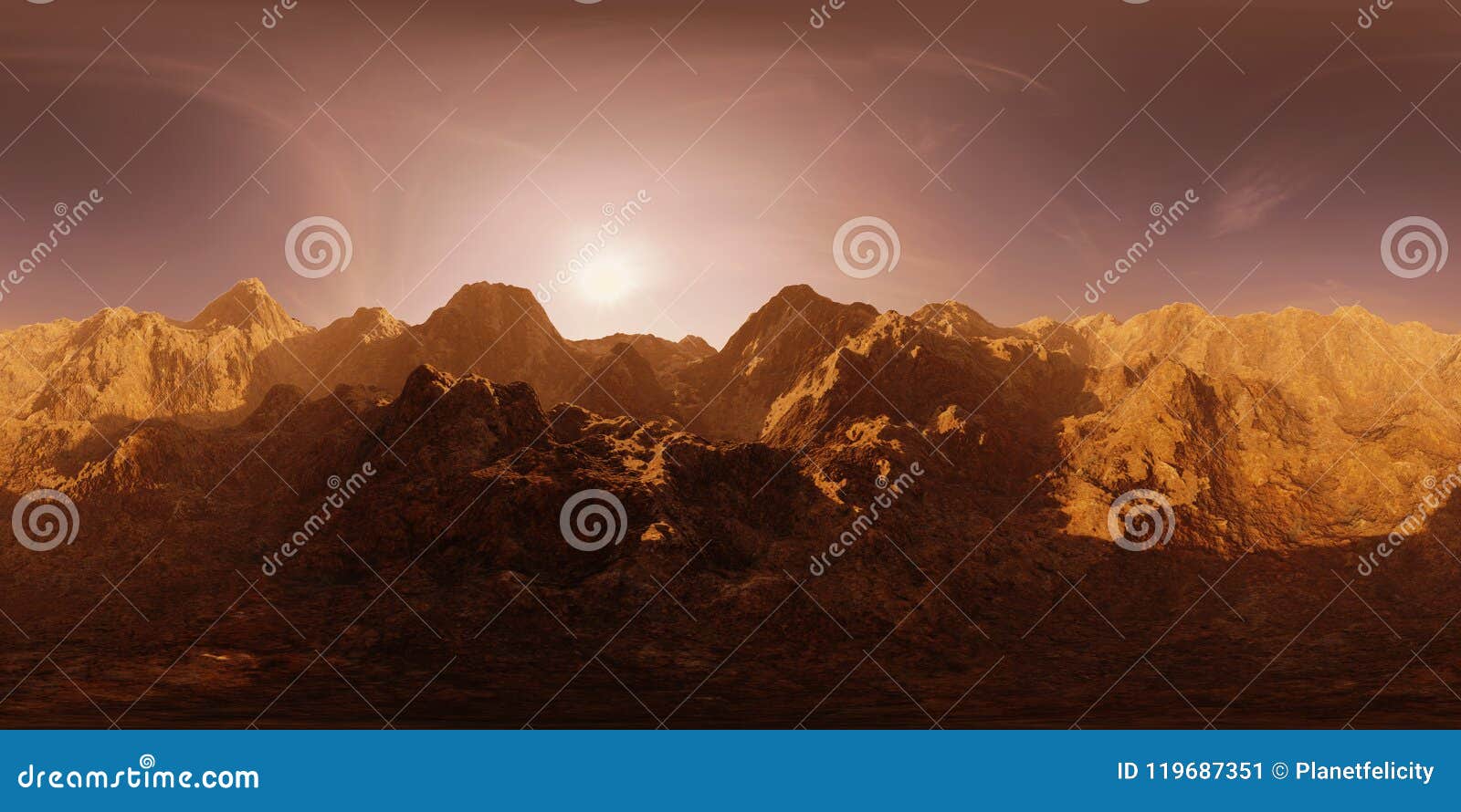 HDRI Map, Spherical Environment Panorama Background with Mountain Range ...