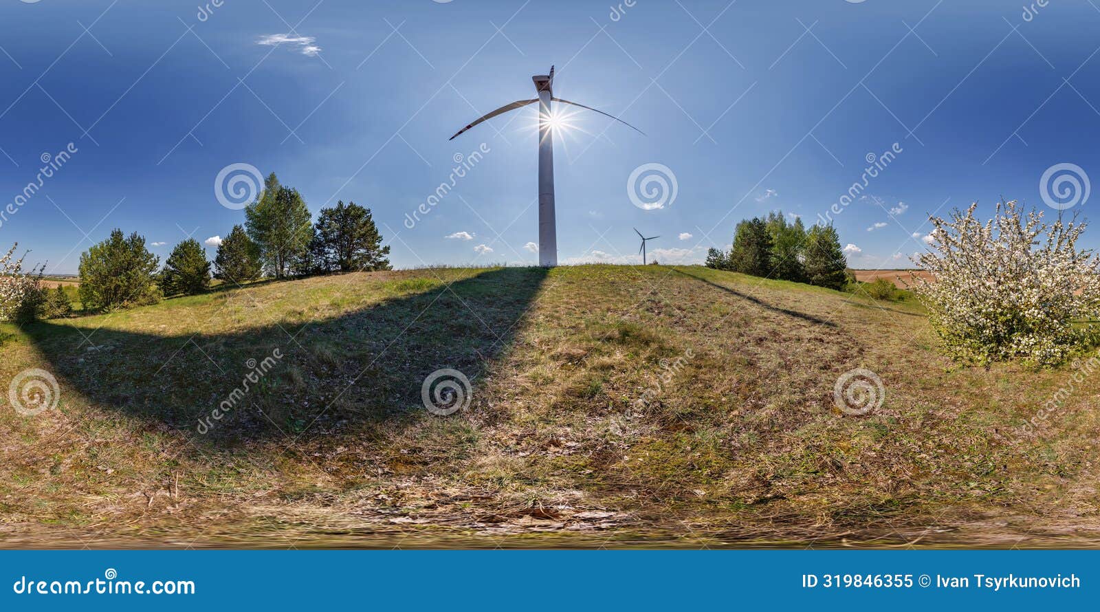 360 Hdri Panorama View Near Huge Windmill Propeller in Full Seamless ...