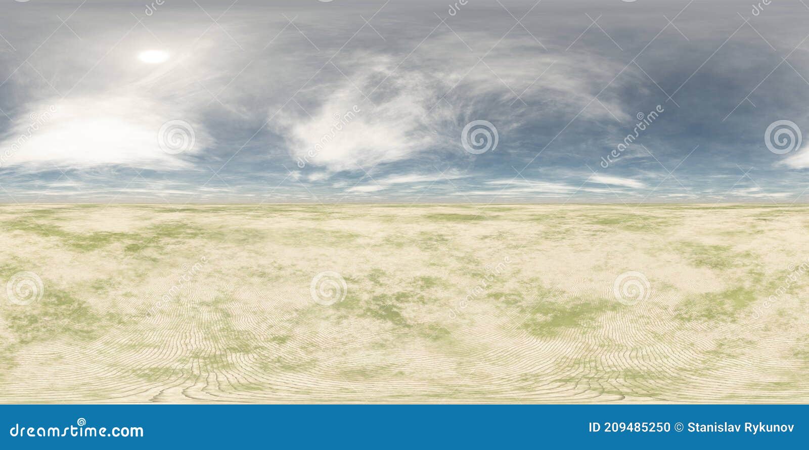 Hdri, Simple Landscape, Earth and Sky Stock Illustration - Illustration ...