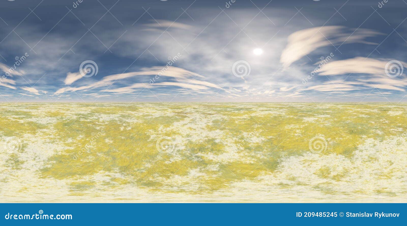 Hdri, Simple Landscape, Earth and Sky Stock Illustration - Illustration ...