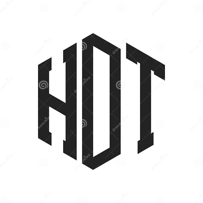 HDT Logo Design. Initial Letter HDT Monogram Logo Using Hexagon Shape ...