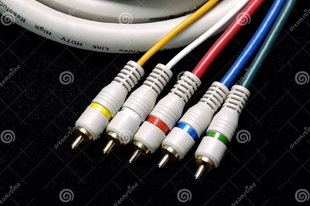 HDTV Cable stock image. Image of goldtip, cables, jack, television - 37669