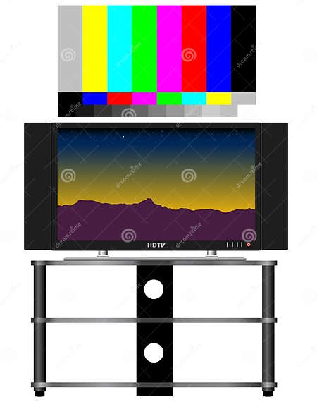 HDTV and Test Pattern stock vector. Illustration of panel - 1198902