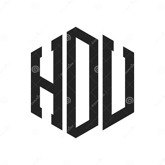 HDU Logo Design. Initial Letter HDU Monogram Logo Using Hexagon Shape ...