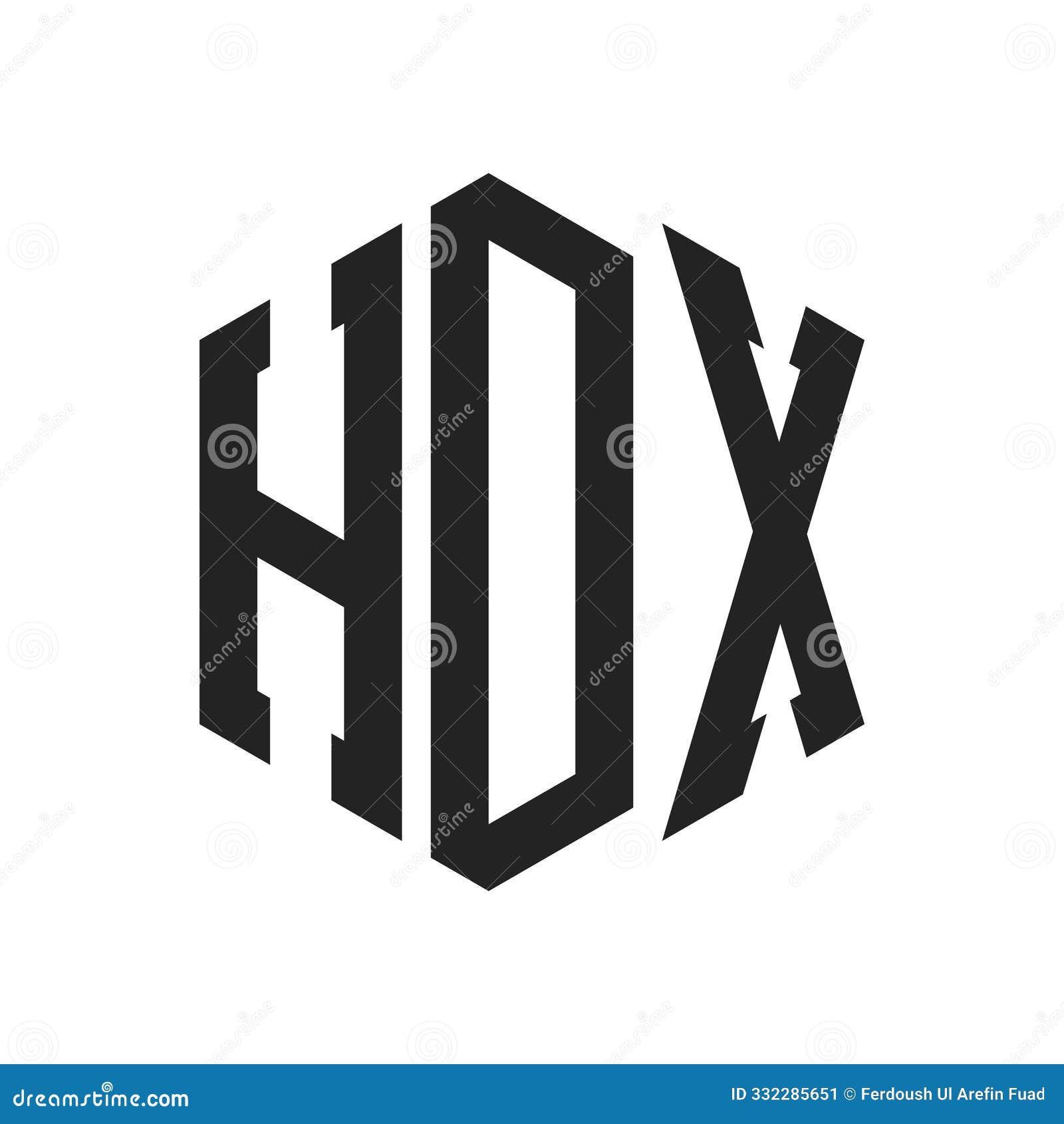 HDX Logo Design. Initial Letter HDX Monogram Logo Using Hexagon Shape ...