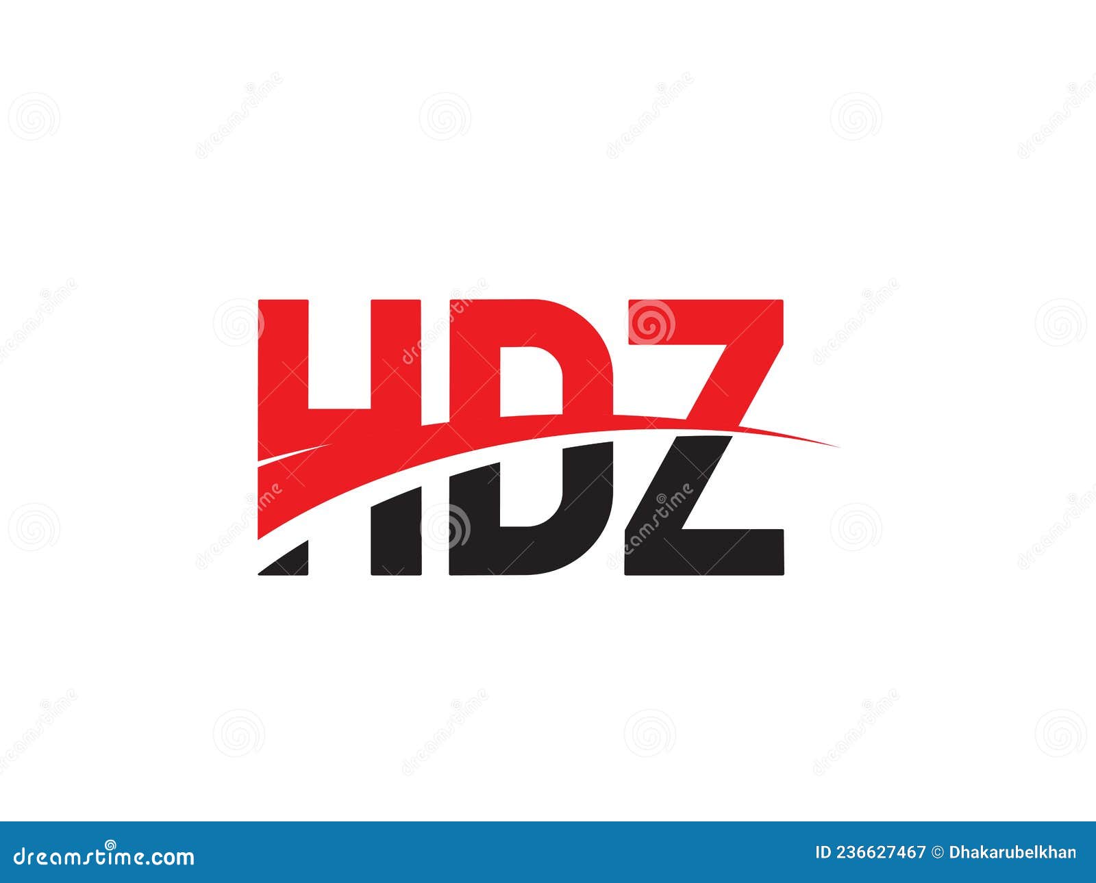 HDZ Letter Initial Logo Design Vector Illustration Stock Vector ...
