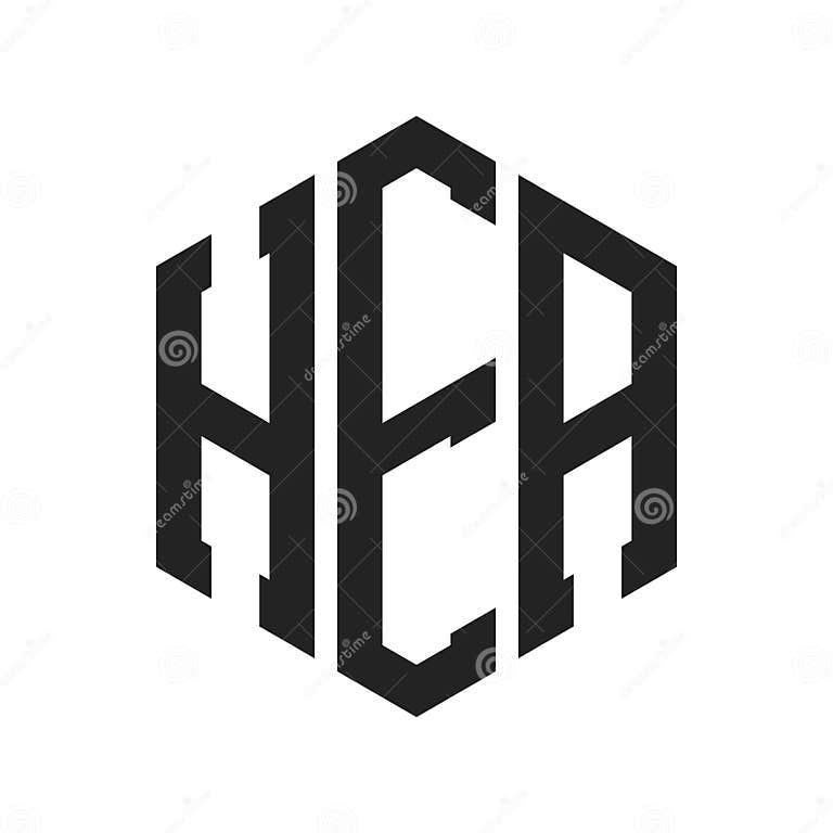 HEA Logo Design. Initial Letter HEA Monogram Logo Using Hexagon Shape ...