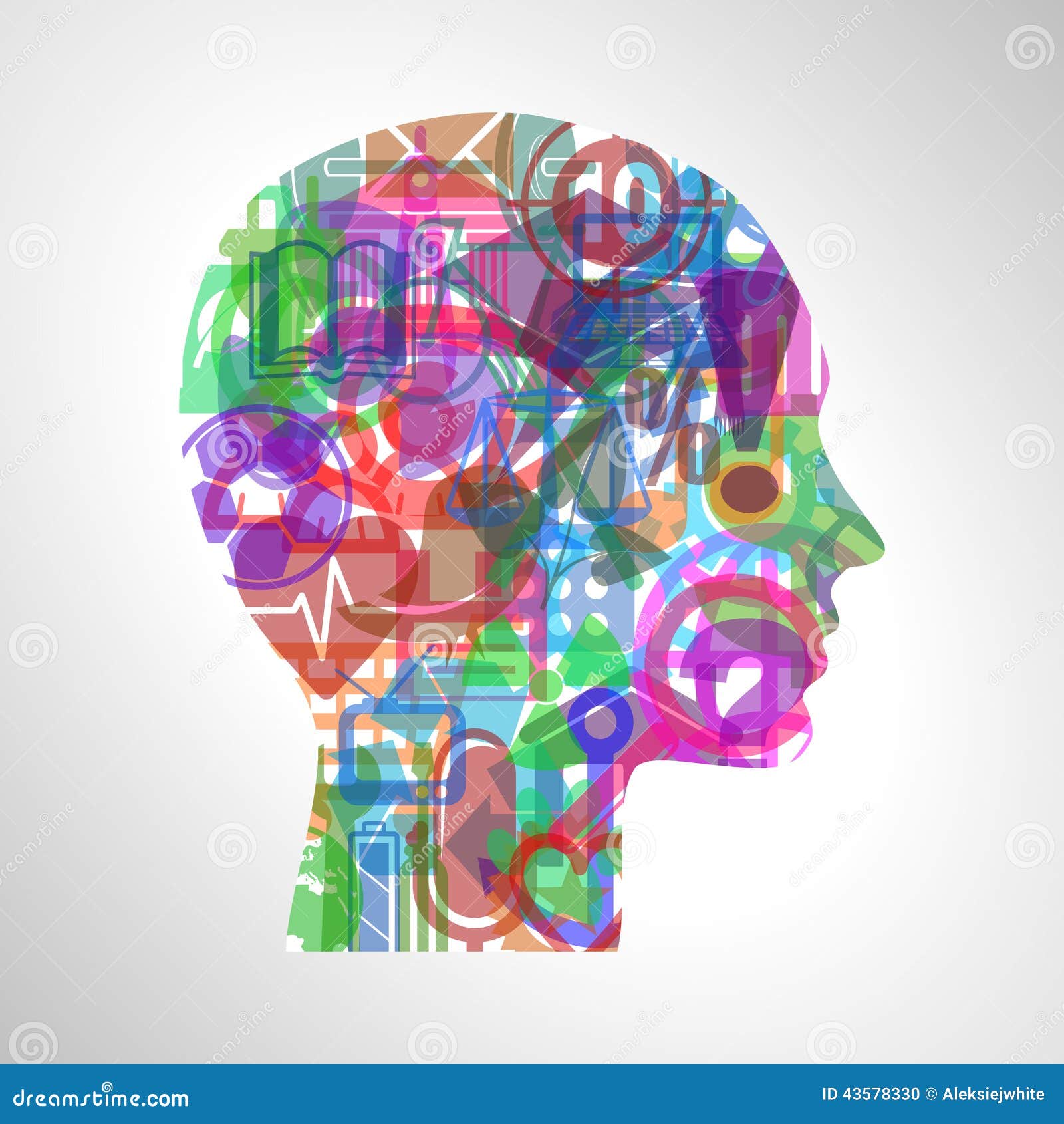 Head abstract illustration stock illustration. Illustration of ...