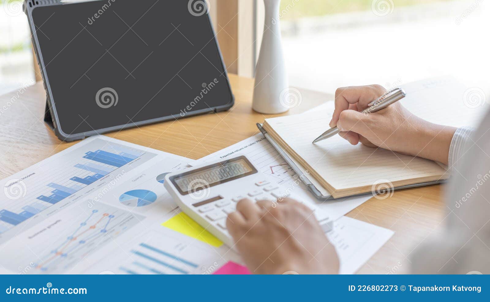 Head of Accounting is Recording the Company`s Financial Growth ...