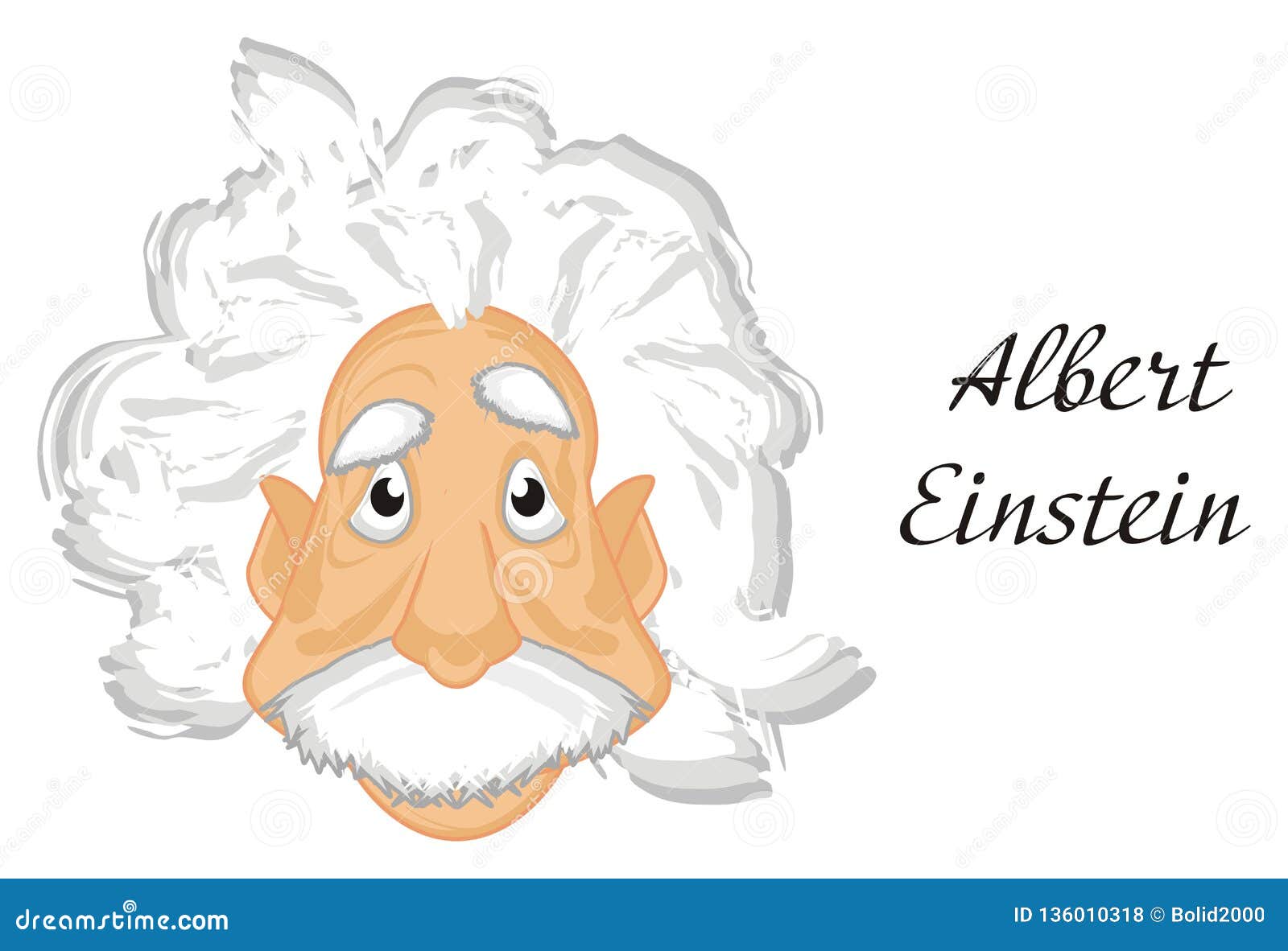 Face Of Albert Einstein With Sign On Board Royalty-Free Stock ...