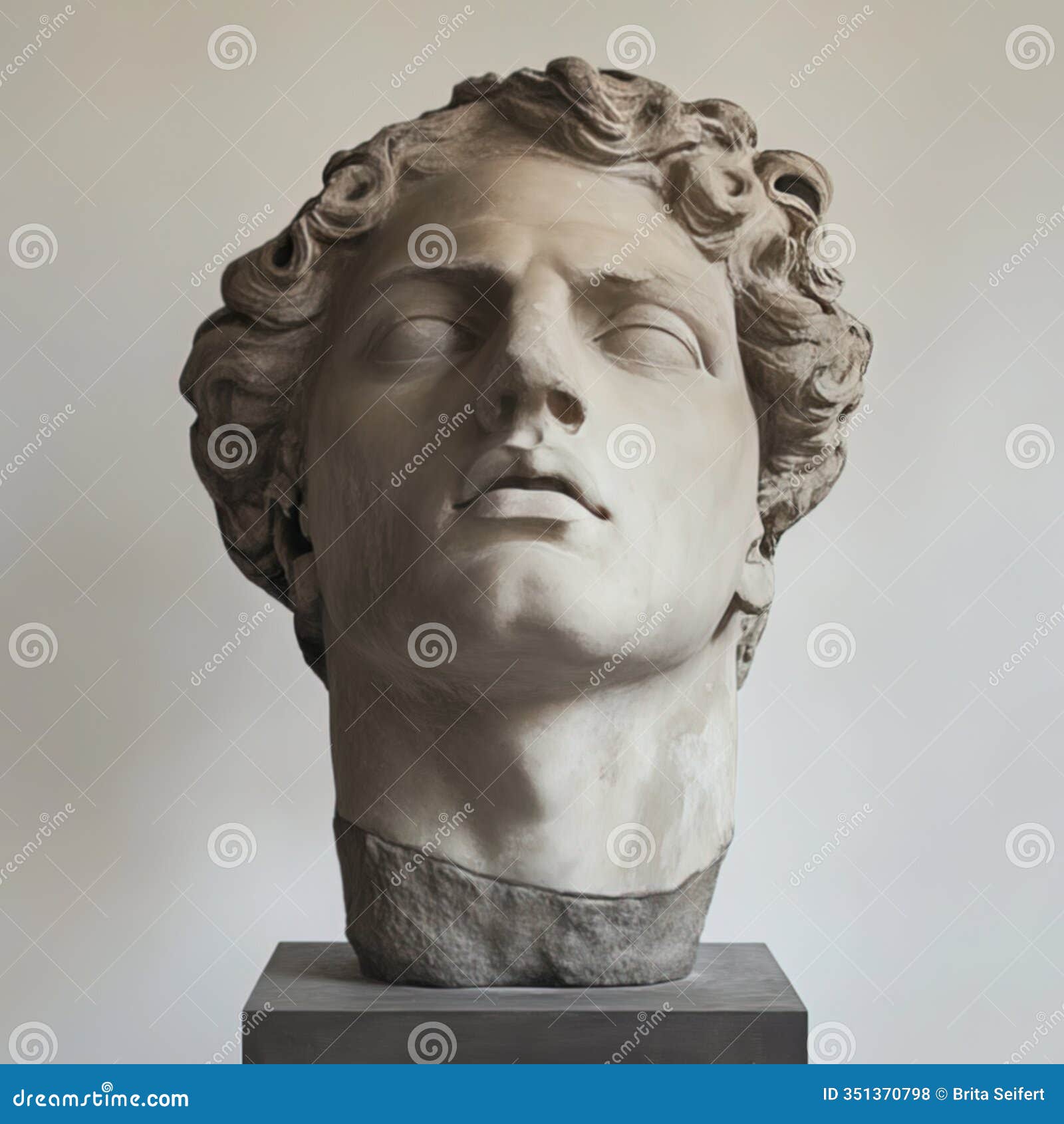 Head a an Ancient Adonis Statue Stock Illustration - Illustration of ...