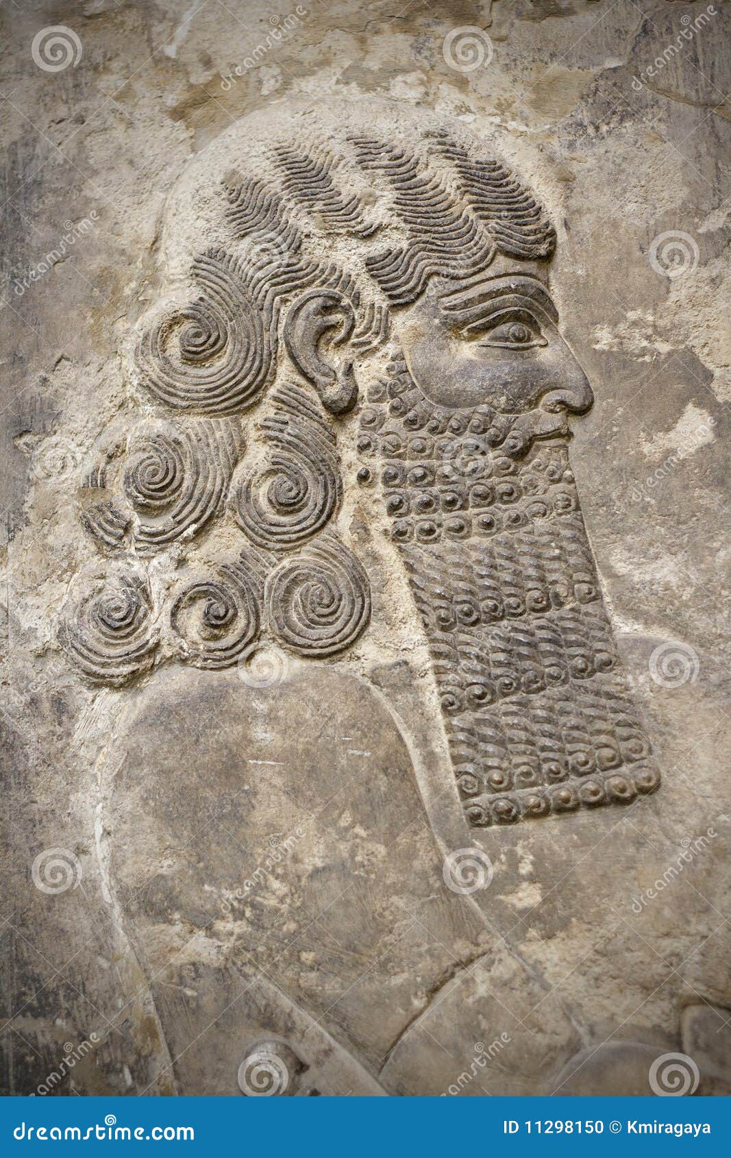 Ancient Assyrian Relief Depicting Winged Gods Or S Stock Photo ...